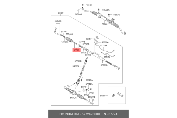 HYUNDAI 57724-2B000 57724-2B000,57724-2T000
