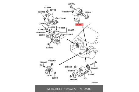 MITSUBISHI 1092A077 MR519400,1092A077,MR961214