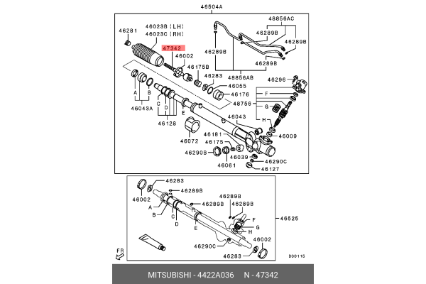 MITSUBISHI 4422A036 4422A036,4422A121