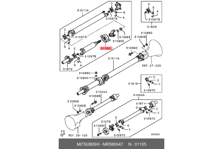 MITSUBISHI MR580647 MR580647,3450A017