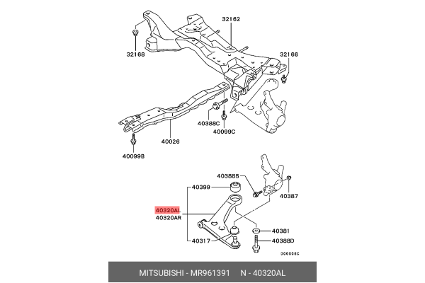 MITSUBISHI MR961391 MR961391,4013A129