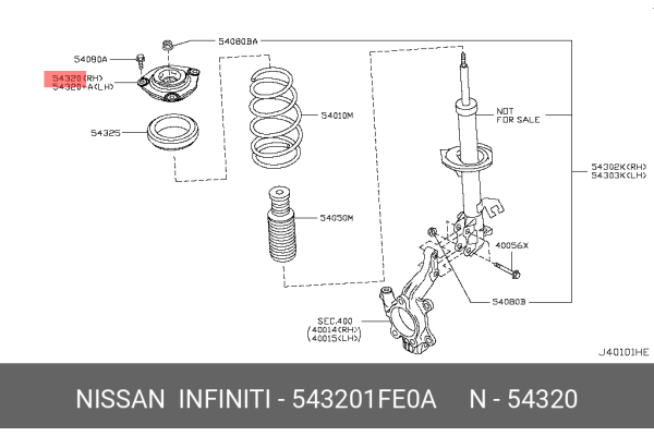 NISSAN 54320-1FE0A 54320-ED001