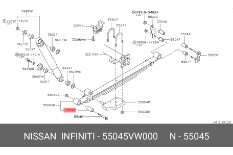 NISSAN 55045-VW000 55045-VW000