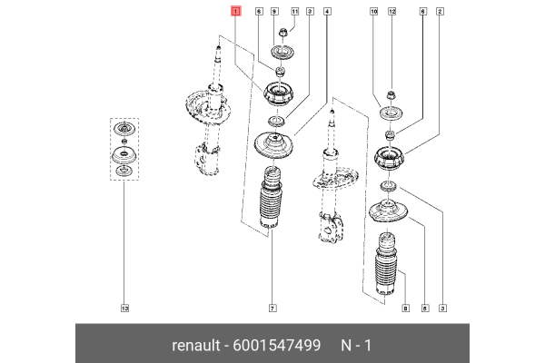 RENAULT 60 01 547 499 60 01 547 499,54320-00Q0B,54348-00Q0B,54 32 041 48R