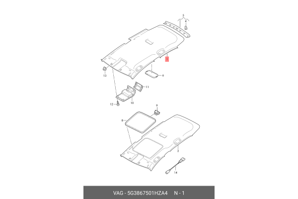 VOLKSWAGEN 5G3867501H ZA4 5G3867501H ZA4