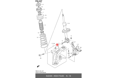 SUZUKI 45261-79J00 45530-71L00,45201-M74L20_BHF,45261-79J00,45202 ...