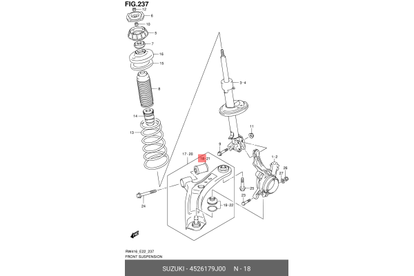 SUZUKI 45261-79J00 45530-71L00,45201-M74L20_BHF,45261-79J00,45202 ...