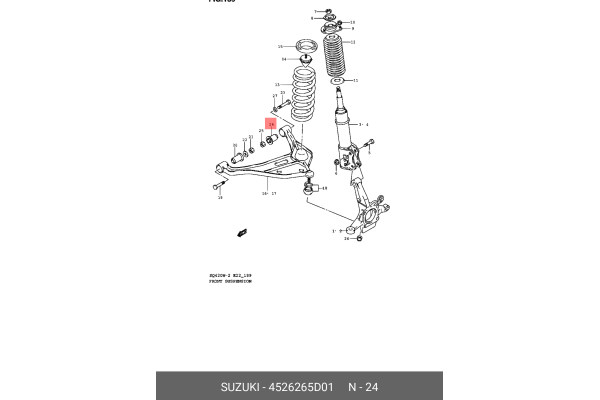 SUZUKI 45262-65D01 45262-65D01,45262-65D00