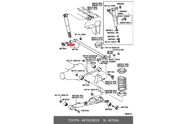 TOYOTA 48706-28020 48706-30020,48706-22030,48706-28010,RBX101340
