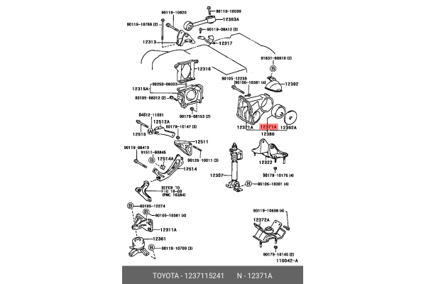 TOYOTA 12371-15241 12371-15240,12371-15241