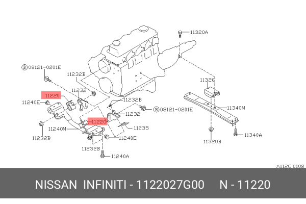 NISSAN 11220-27G00 11220-27G00,11220-40N00