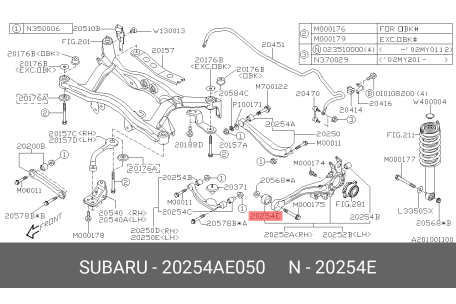 SUBARU 20254-AE050 20254-AE050,20254-AE030,20254-AE03A
