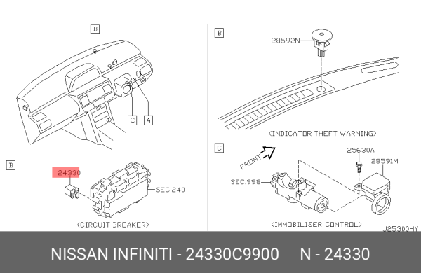 NISSAN 24330C9900 24330C9900