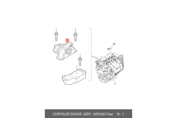 CHRYSLER 68326612AA 68326612AA,52003790