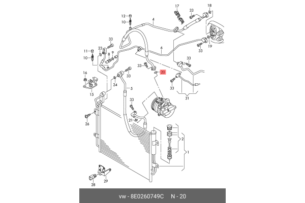 VOLKSWAGEN 8E0260749C 8E0260749C