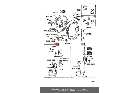 TOYOTA 47510-36100 47510-36100
