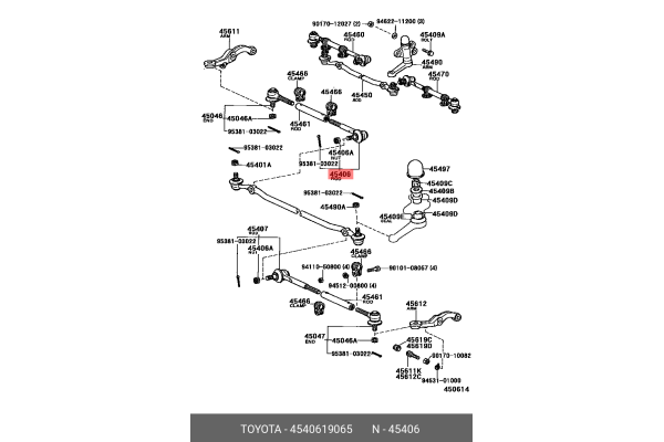 TOYOTA 45406-19065 45046-19016,45046-19025,45046-19045,45046-19048 ...