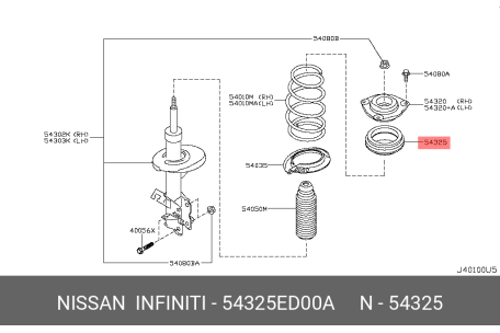 NISSAN 54325-ED00A 54325-ED00A,54325-ED02A,54325-AX000