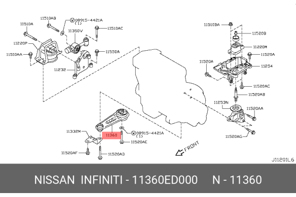 NISSAN 11360-ED000 11360-ED000,11360-EL00A,11360-AX000