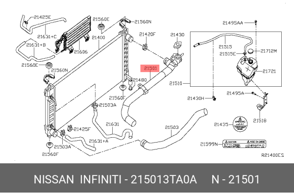 NISSAN 215013TA0A 215013TA0A