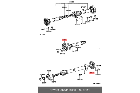 TOYOTA 37511-50030 37511-50010