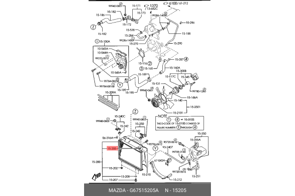 MAZDA G675-15-205A G675-15-205A