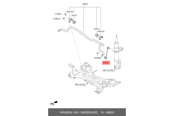 Hyundai / KIA 54830-0U002 54830-4V000,54830-2S500,54830-D7000,54830-A6000