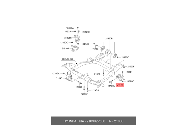 Hyundai / KIA 21830 2P600 21830-2P400,21830-2P600,21830-2P500