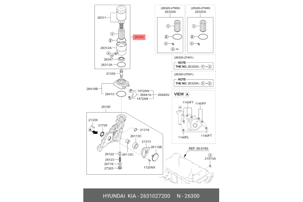 Hyundai / KIA 26310 27200 A 103 184 02 01,26310-27420,650379,103.184.02 ...