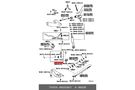 TOYOTA 48820-28021 48820-28021,48820-28020