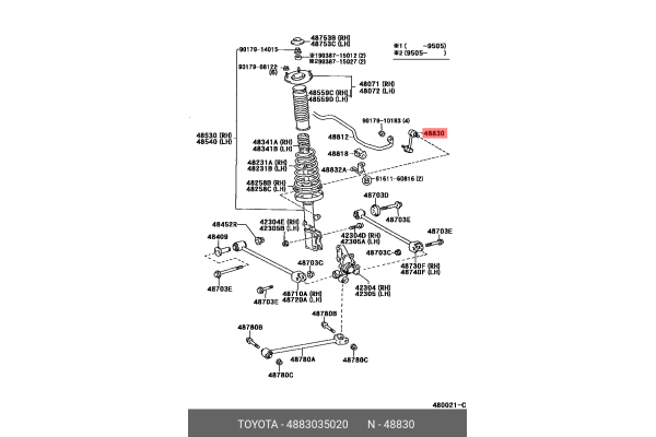 TOYOTA 48830-35020 48830-35020