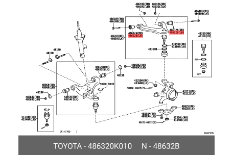 TOYOTA 48632-0K010 48632-04010,48632-0K010