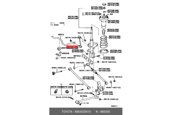 TOYOTA 48830-20010 48830-32020,48830-20010,48830-12060,48830-32010