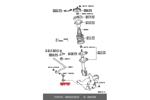 TOYOTA 48820-33020 48820-06030,48820-33020