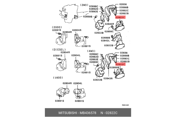 MITSUBISHI MB436578 MB007023,MB436578,MB260572,MR151342