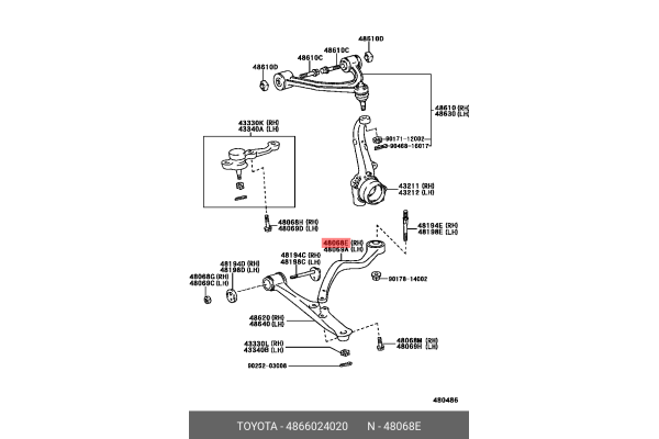 TOYOTA 4866024020 4866024020