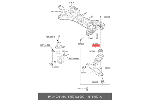 Hyundai / KIA 54501G6000 54501-G6000
