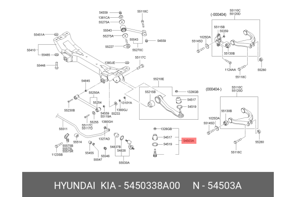 Hyundai / KIA 5450338A00 54503-22A00,54530-0U000,54530-3X000,54530 ...