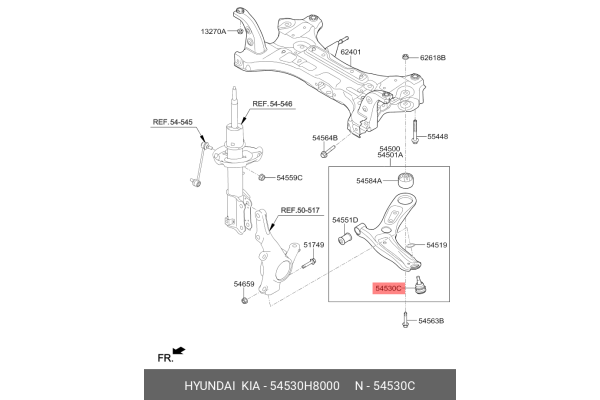 Hyundai / KIA 54530H8000 54530-G6000,54530-2K000,54530-H8000