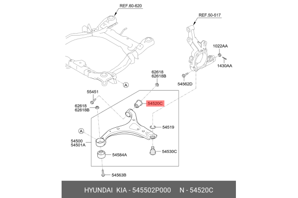 Hyundai / KIA 545502P000 545502P000