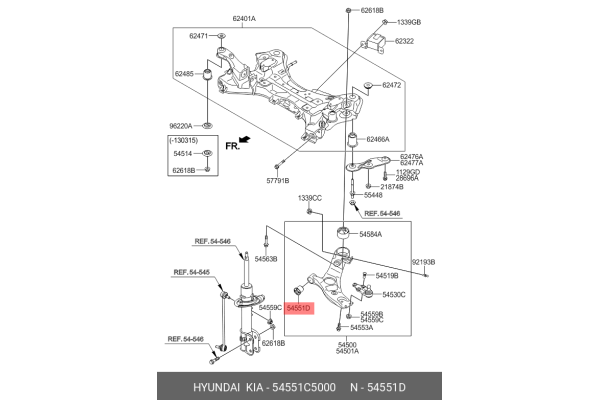 Hyundai / KIA 54551C5000 54551-2E000,54551-C1000,54551-2T000,54551 ...