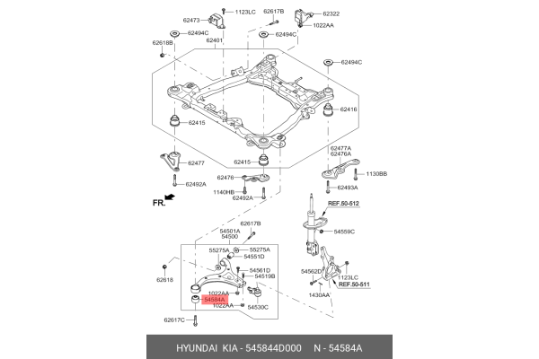 Hyundai / KIA 545844D000 54584-38010,54584-3K000,54584-2K000