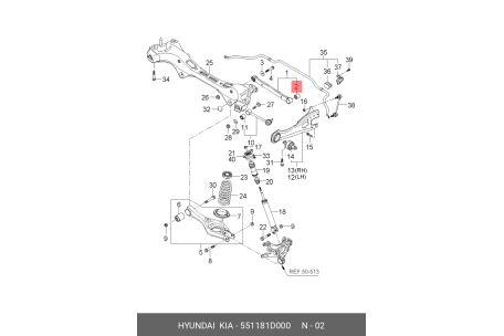 Hyundai / KIA 551181D000 551181D000