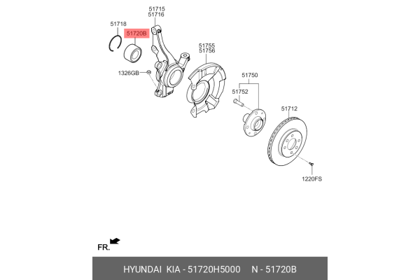 Hyundai / KIA 51720H5000 51720-H8000,51720-H5000