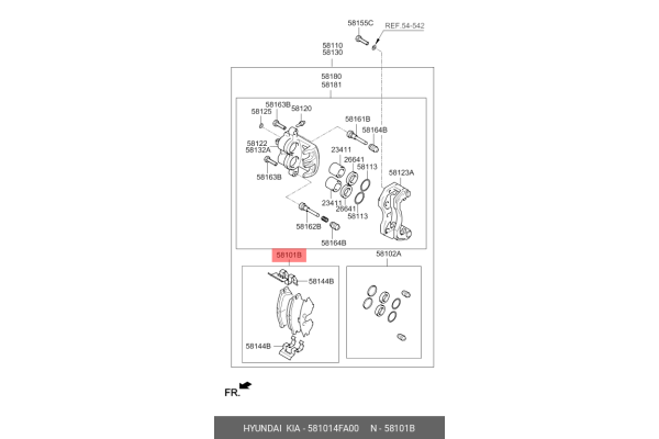 Hyundai / KIA 581014FA00 581014FA00