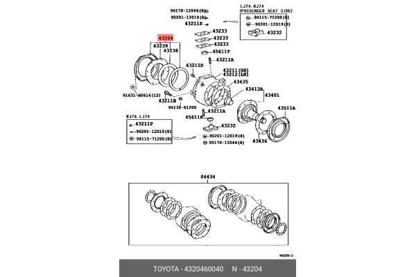 TOYOTA 43204-60040 43204-60040