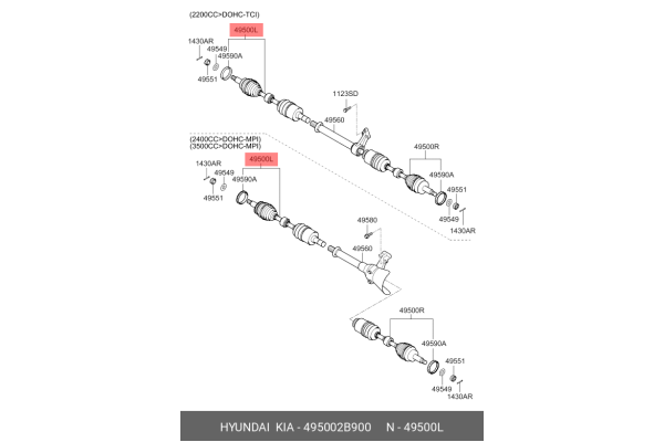 Hyundai / KIA 495002B900 495002B900