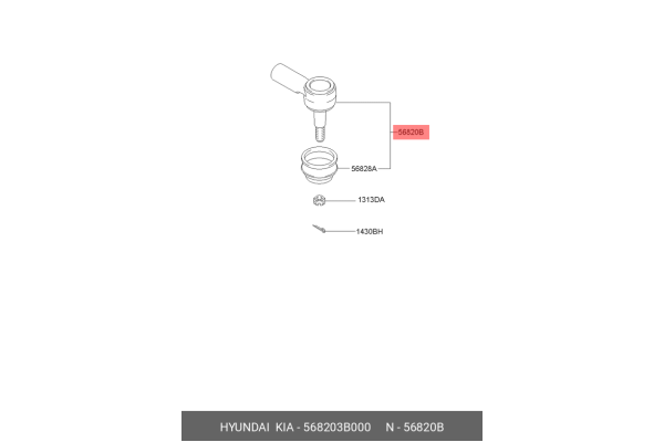 Hyundai / KIA 568203B000 56820-37100,56820-25000,56820-3B000