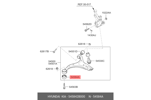 HYUNDAI 54584-2B000 54584-38010,54584-3K000,54584-2K000