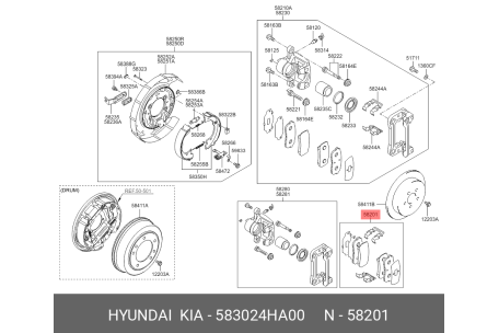 HYUNDAI 58302-4HA00 58302-C5A01,58302-4HA00